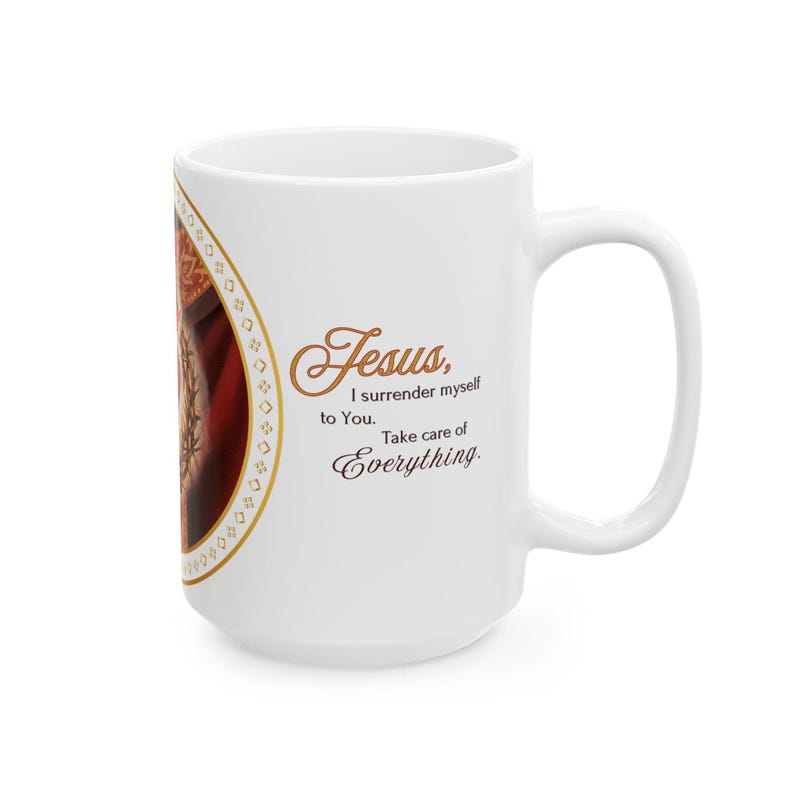 Sacred Heart of Jesus With Surrender Novena Coffee Mug - Traditional ...