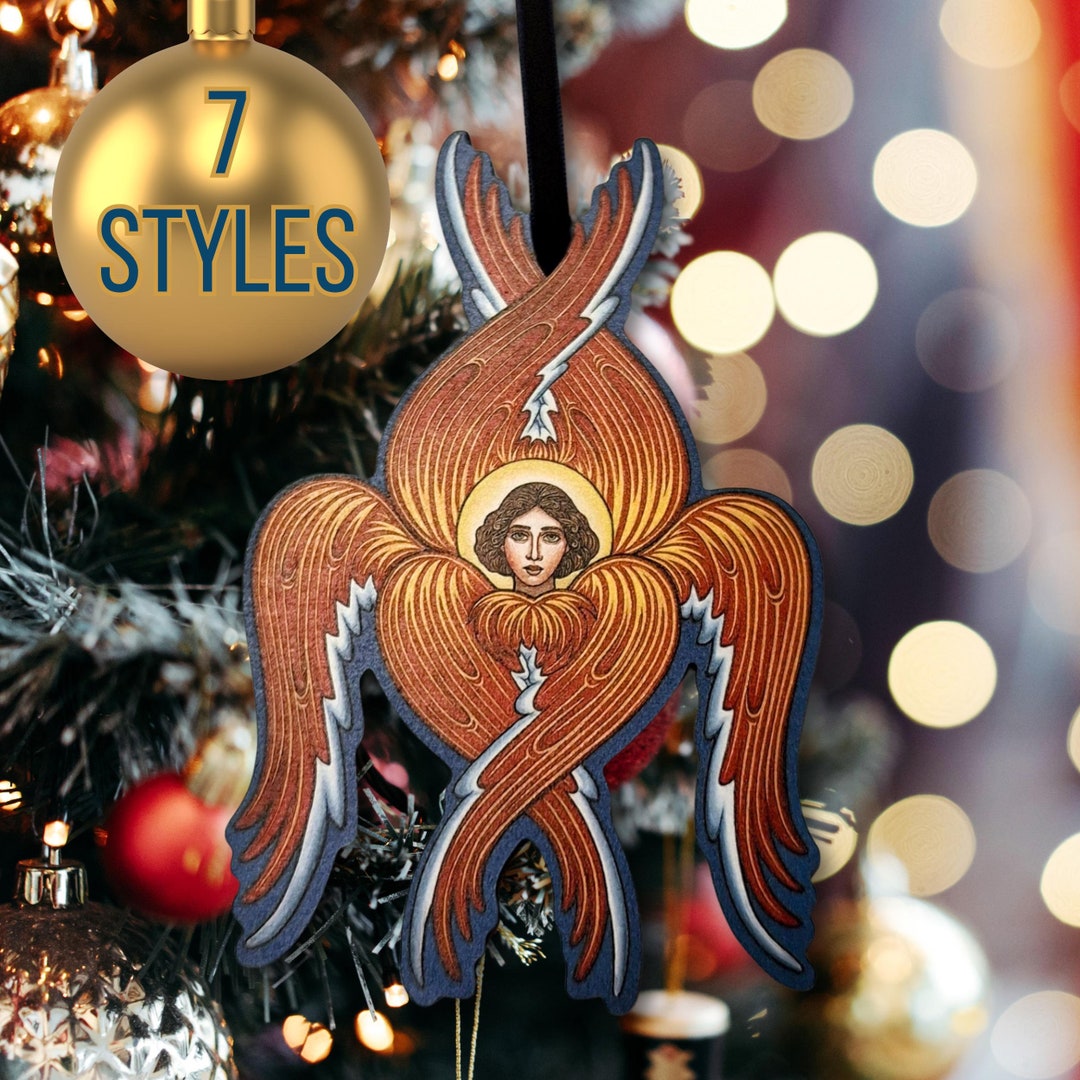 Holy Seraphim Angel Ornament - Archangel Gabriel + Archangel Michael - Christmas Catholic ...