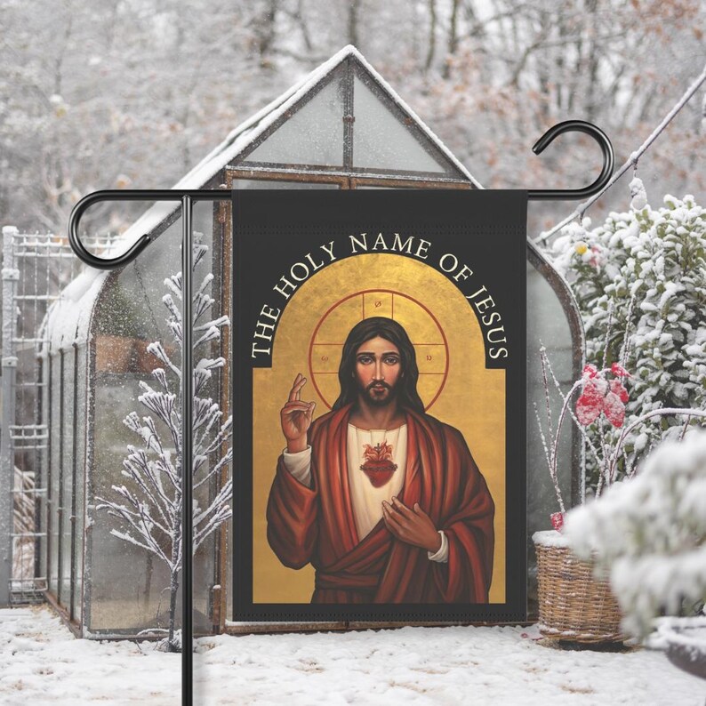 Sacred Heart of Jesus Garden Flag - Catholic House Flag - Catholic ...