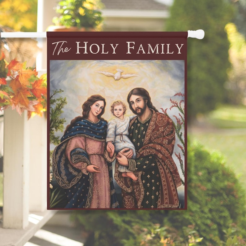 The Holy Family House Flag - Catholic Banner for February - Jesus ...