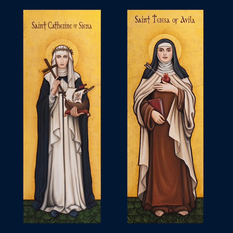 Four Women Doctors Catholic Sacred Art Prints - St Teresa of Avila, St ...