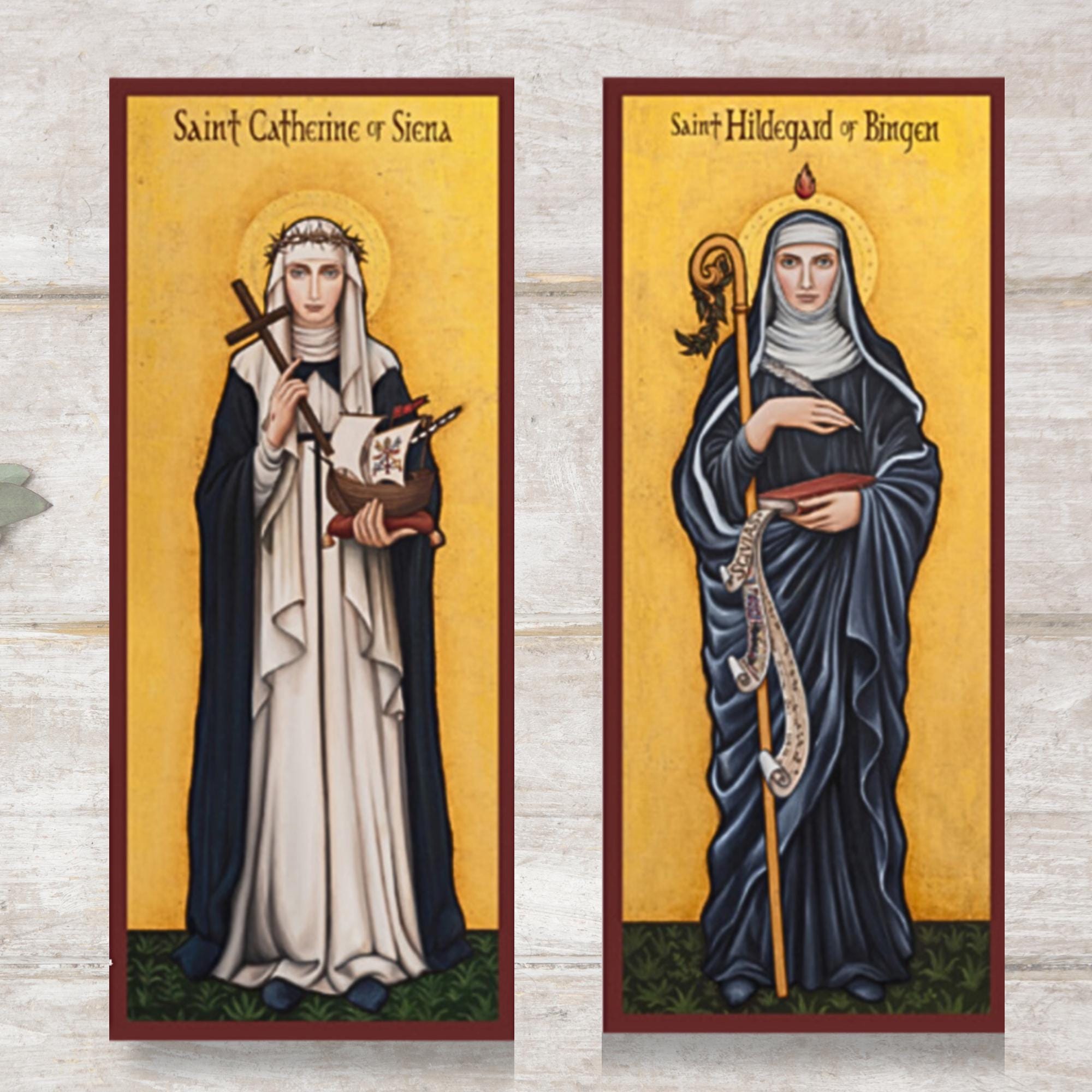 Catholic Mini Icons - Four Women Doctors - St Hildegard of Bingen - St ...