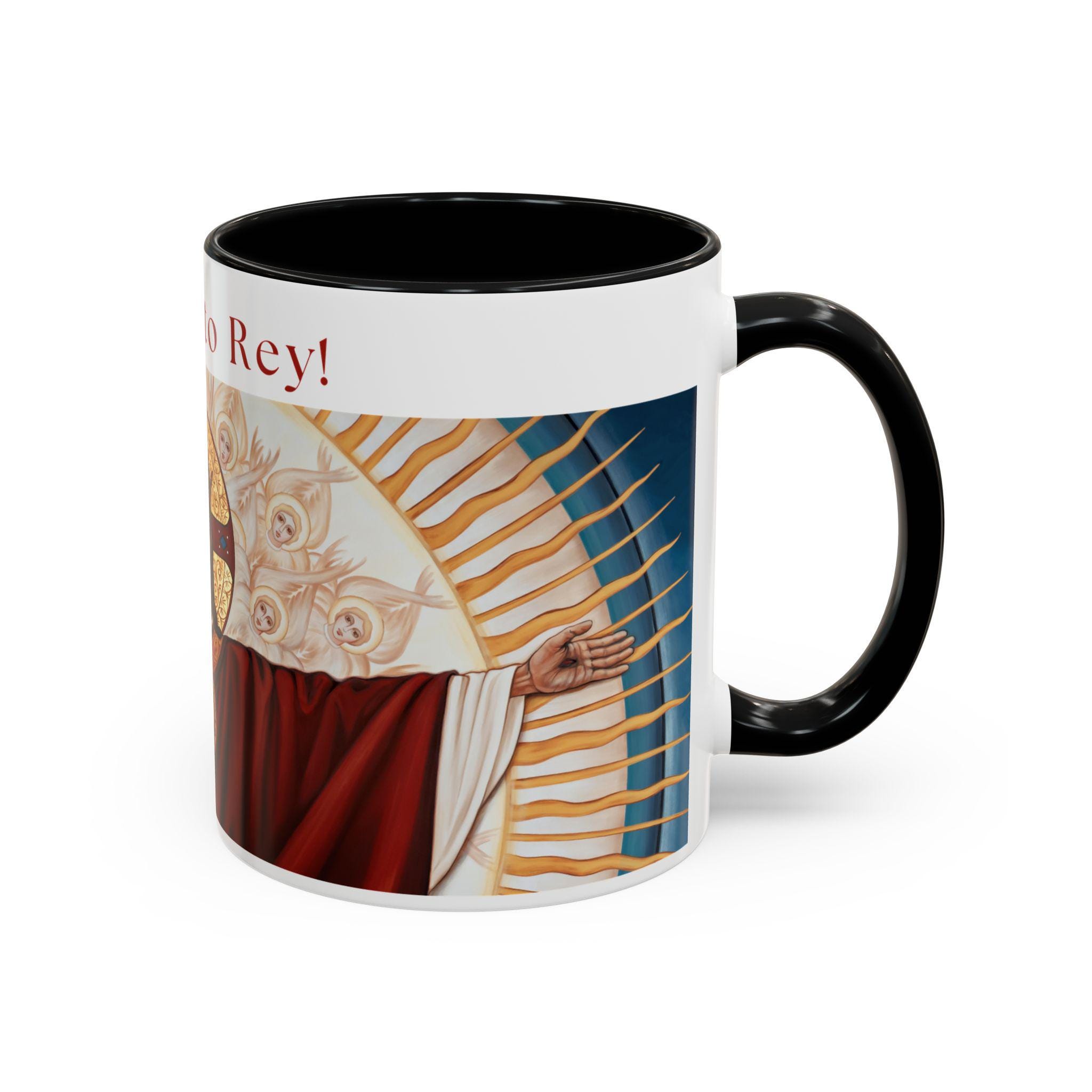 Sacred Heart of Jesus ¡viva Cristo Rey! - Catholic Coffee Cup or Mug ...