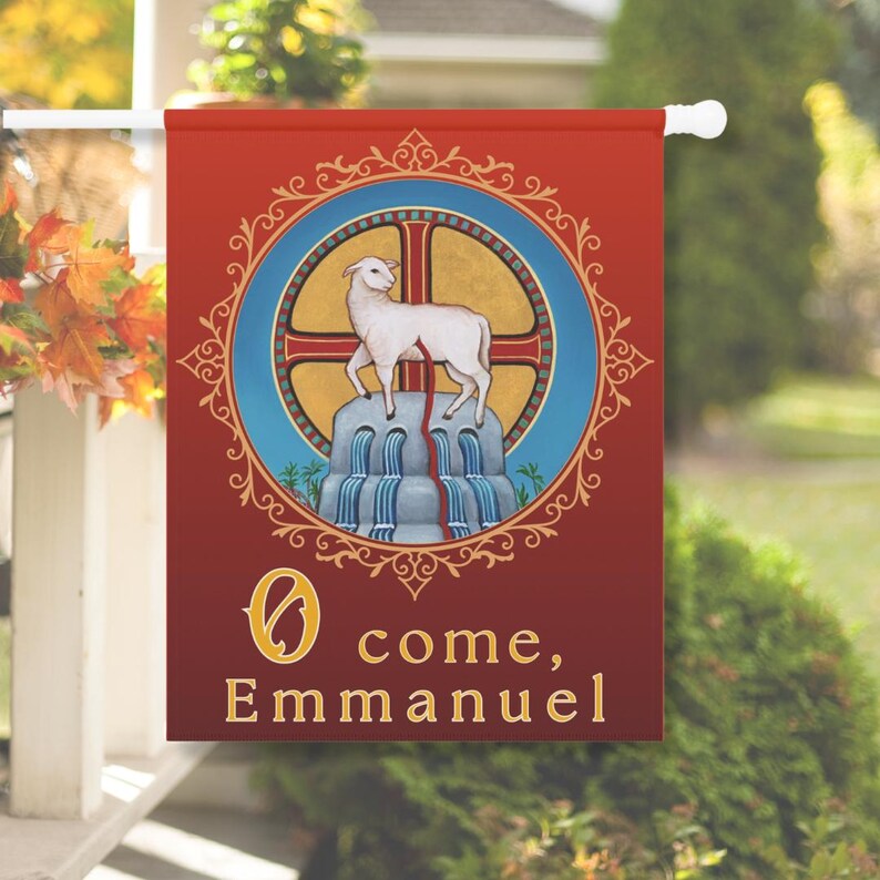 O Come Emmanuel Lamb of God Advent Yard Flag Christian Christmas House ...