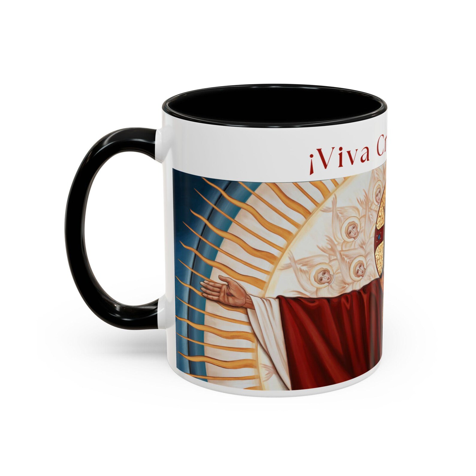 Sacred Heart of Jesus ¡viva Cristo Rey! - Catholic Coffee Cup or Mug ...