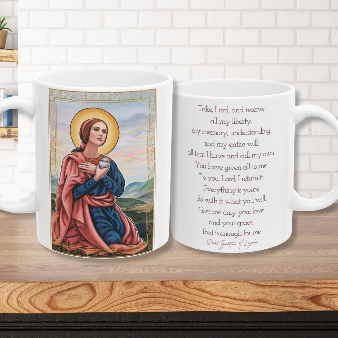 St Mary Magdalene With St Ignatius of Loyola Quote Coffee Mug ...