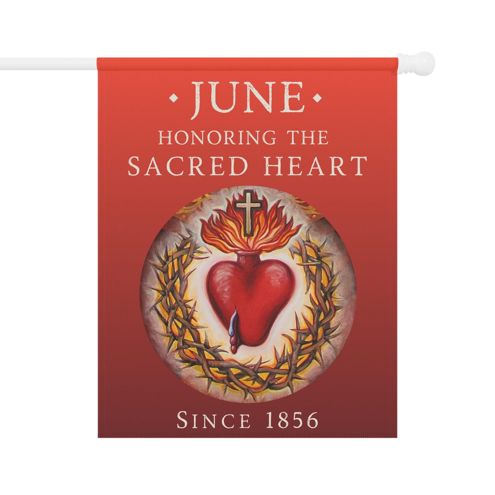 Sacred Heart of Jesus Garden Flag - Catholic House Flag for June ...