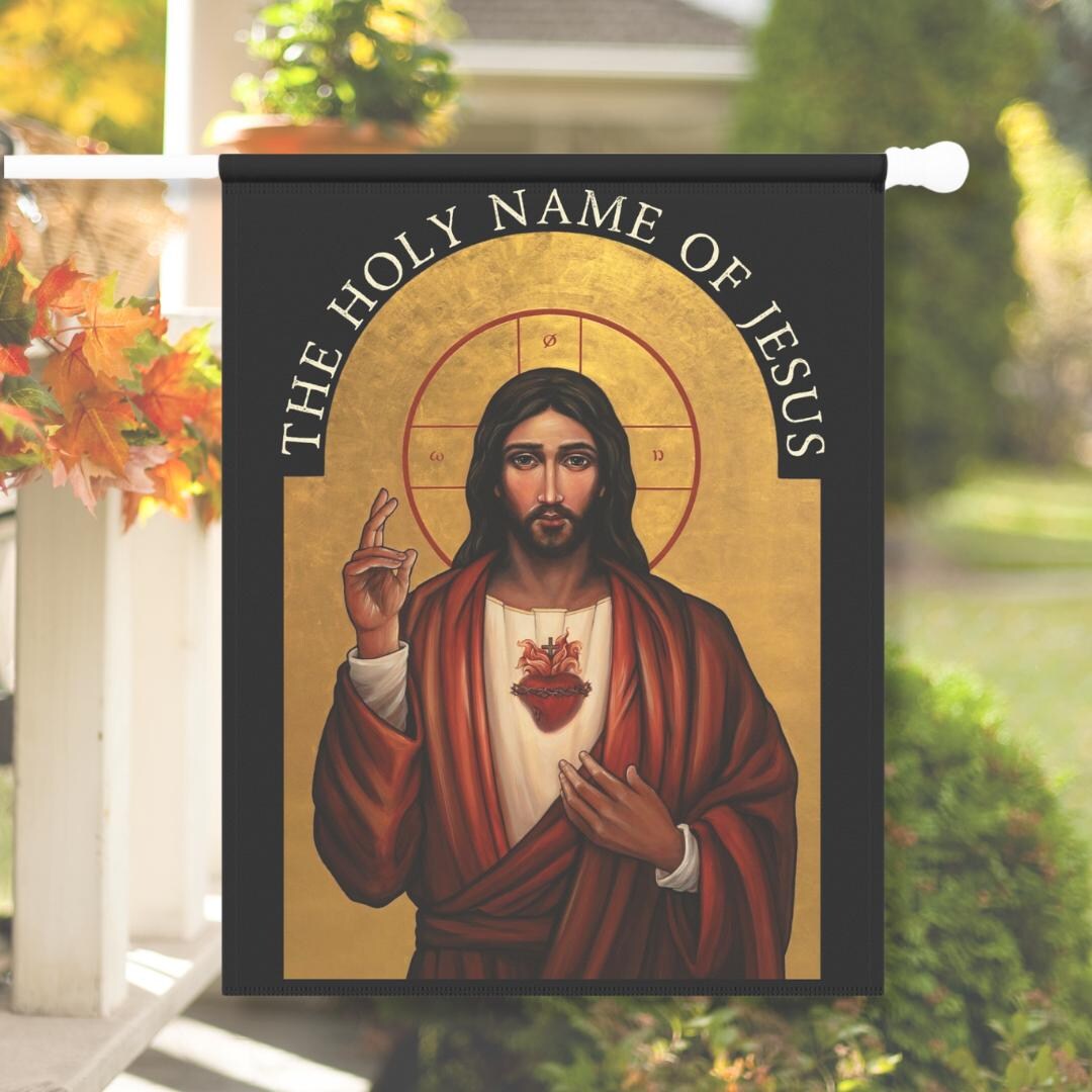Sacred Heart of Jesus Garden Flag - Catholic House Flag - Catholic ...
