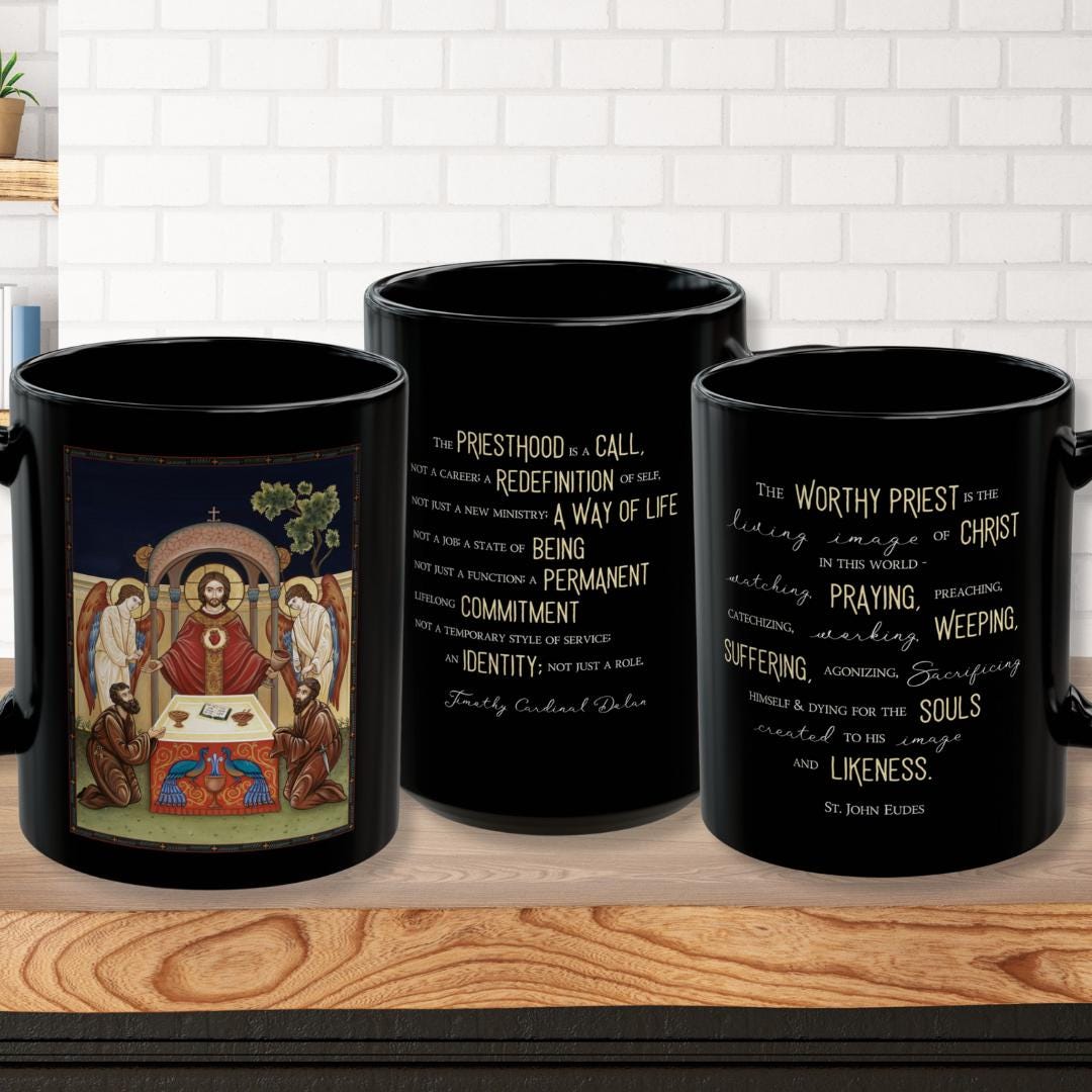 Catholic Priesthood Quotes Coffee Mug Holy Communion of the Apostles ...