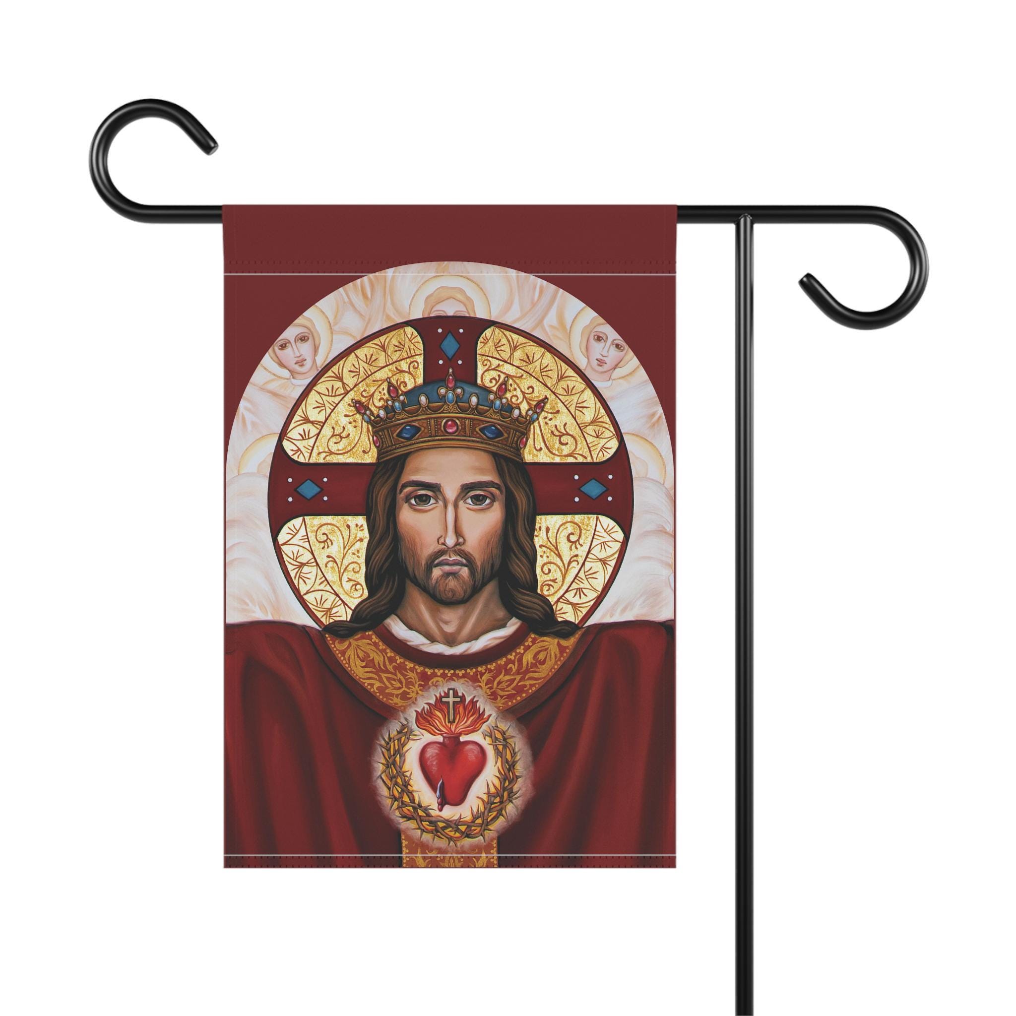 Sacred Heart of Jesus Catholic House Flag - Catholic Sacred Art Banner ...