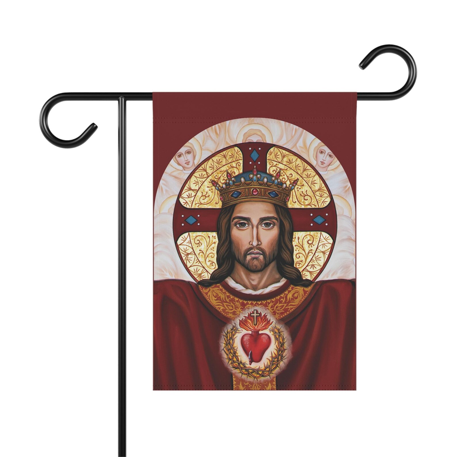 Sacred Heart of Jesus Catholic House Flag - Catholic Sacred Art Banner ...