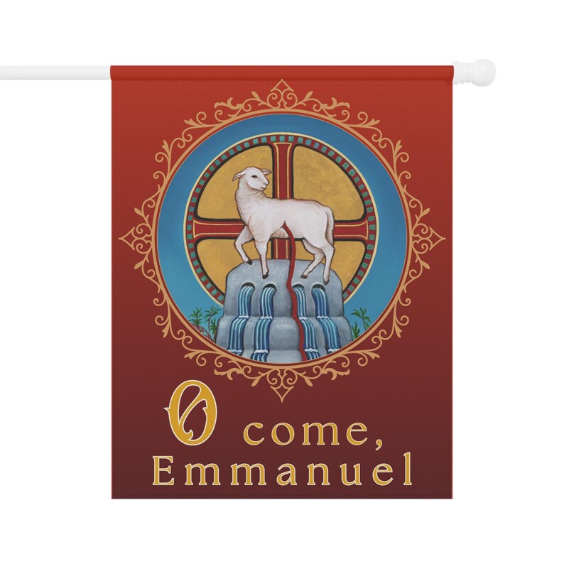 O Come Emmanuel Lamb of God Advent Yard Flag Christian Christmas House ...