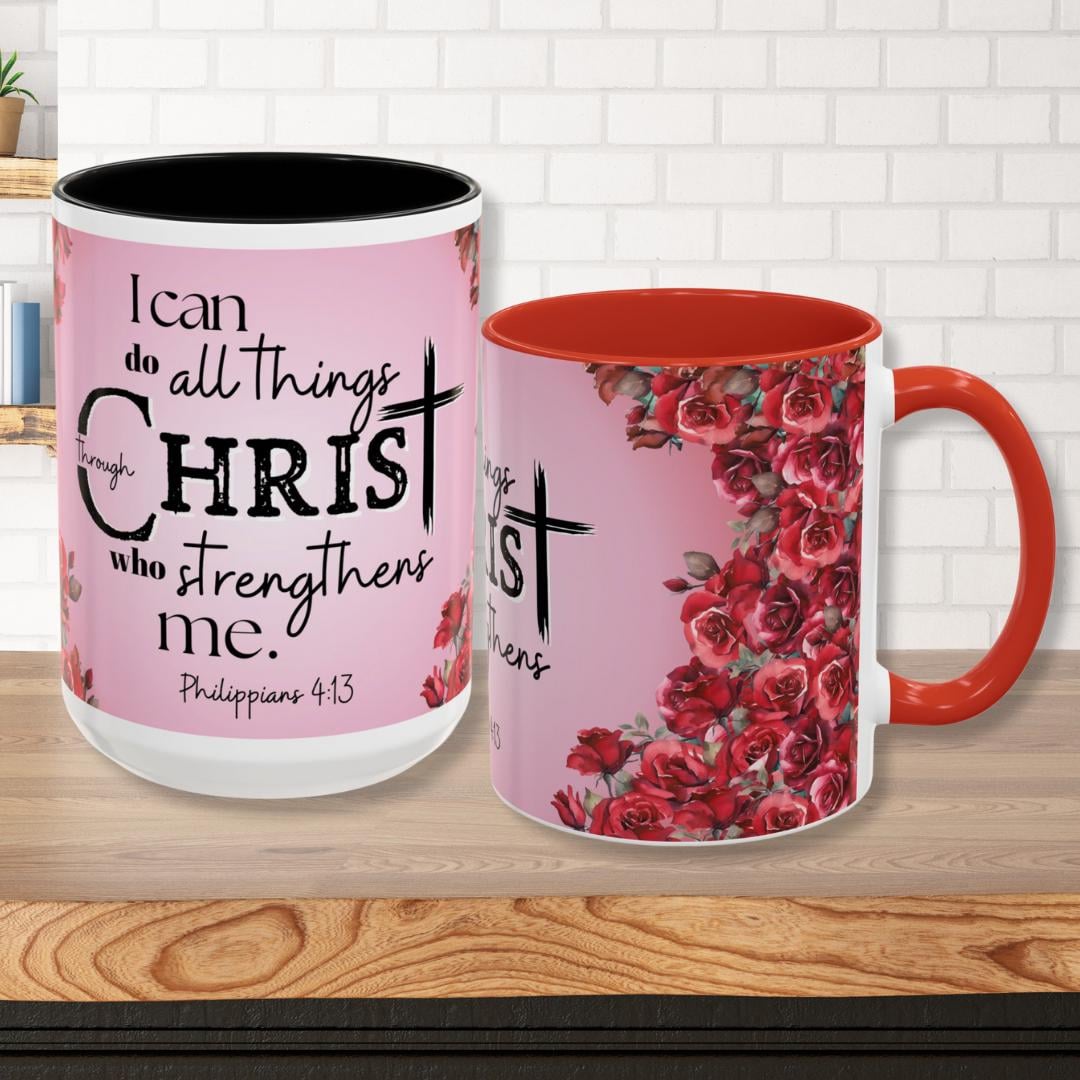 Philippians 4:13 - Christian Coffee Cup - Bible Verse Mug - Christian ...