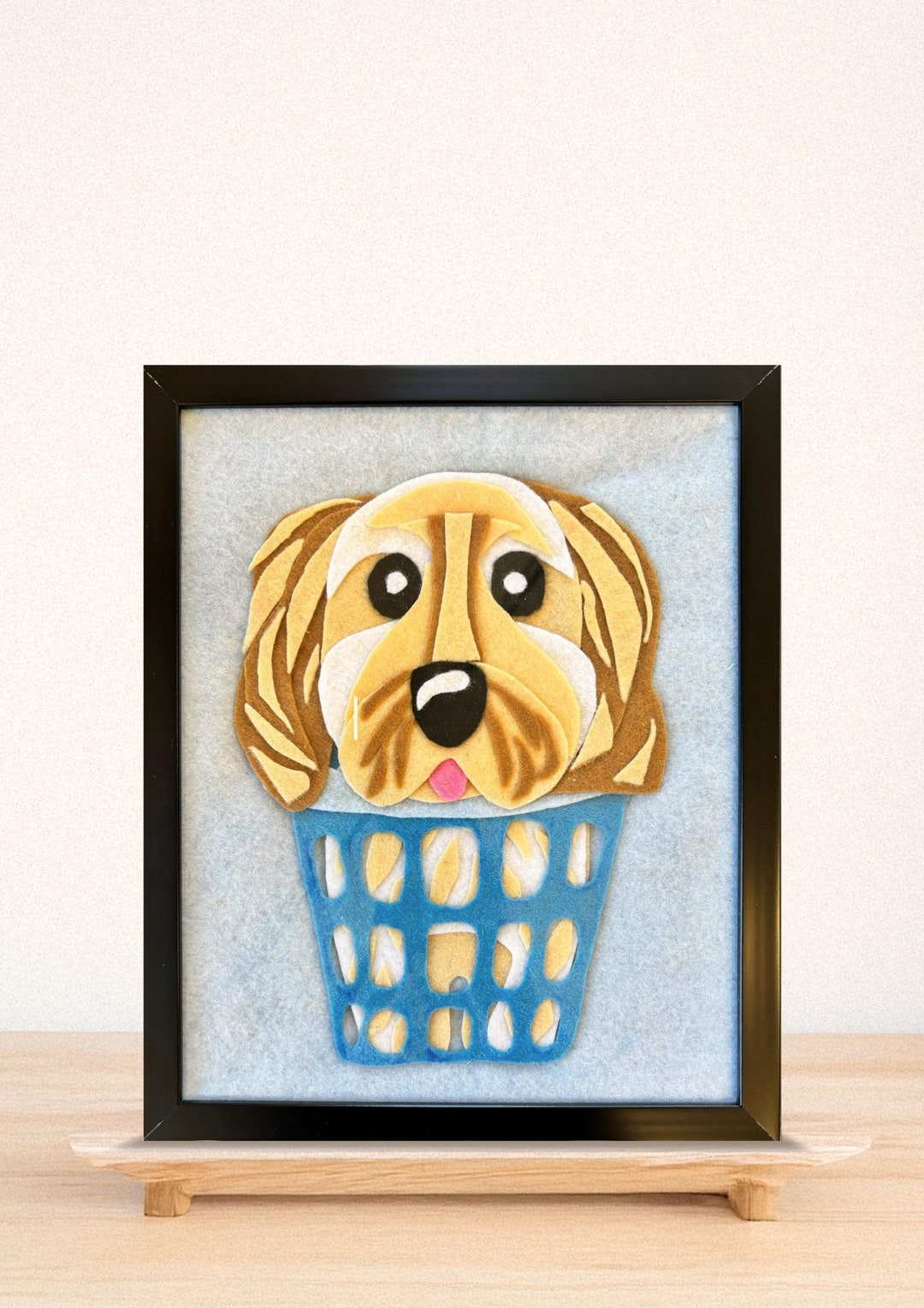 Custom Pet Portrait in Felt - 3D Layered Wall Art of Your Dog - Etsy