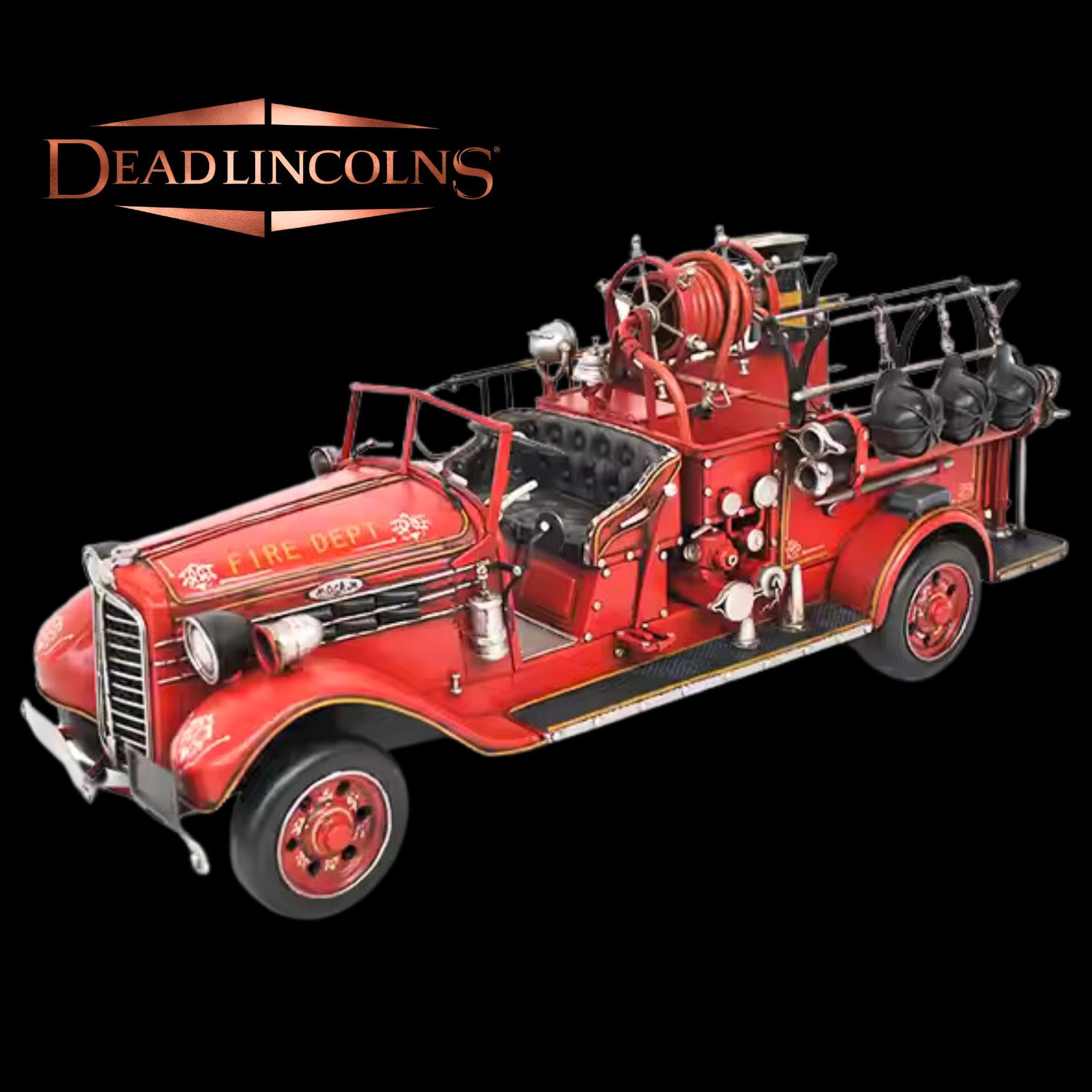 Handcrafted 1930s Fire Truck - 16" Iron Welded Model - 1:24 Scale ...
