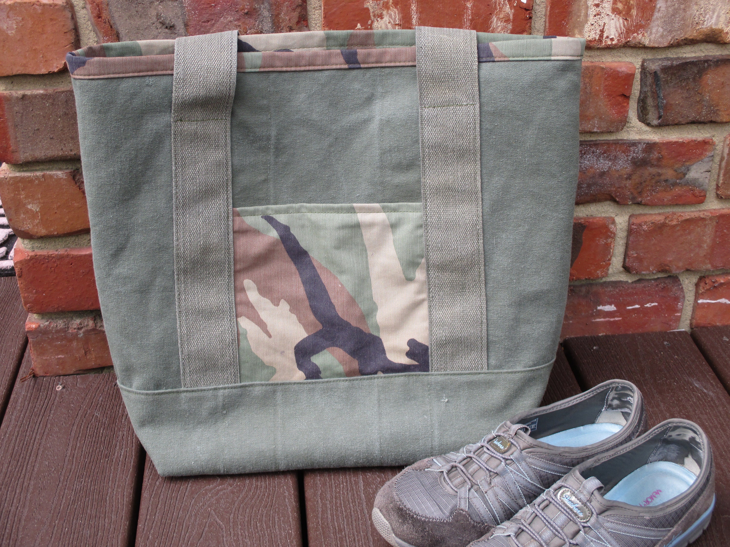 Custom***examples of Repurposed Army Fabric: Overnight Bag or Tote - Etsy