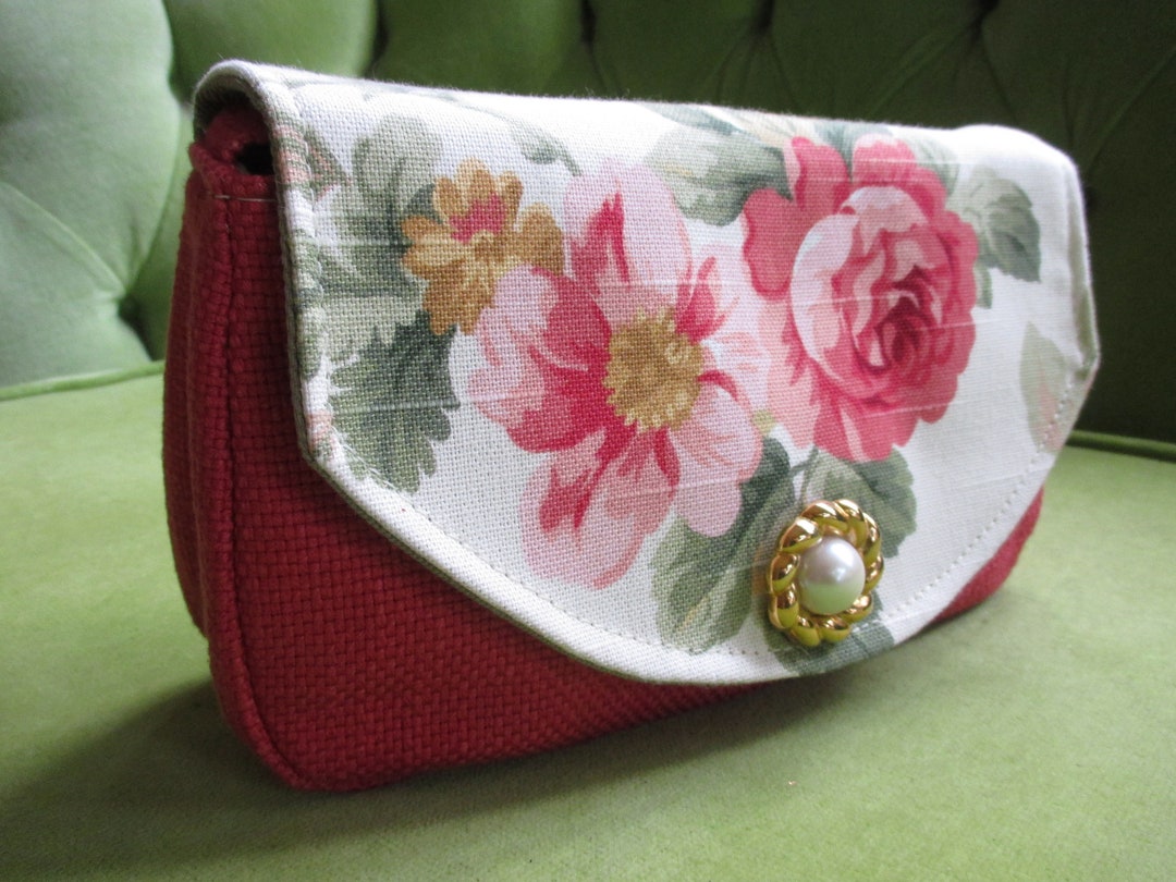 Floral Coral Purse - Etsy