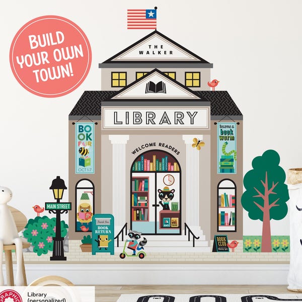 Library Wall Decals - Etsy
