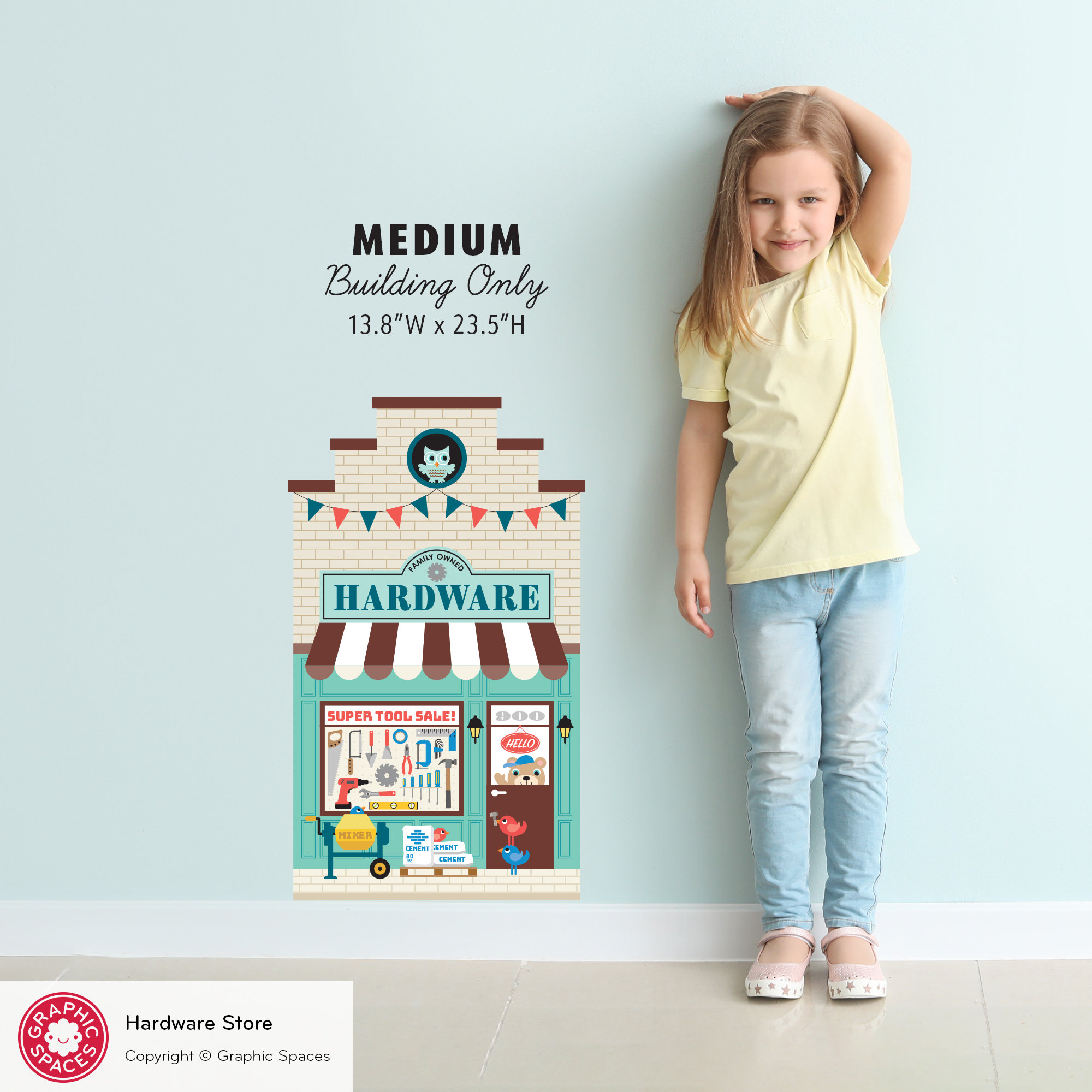 Hardware Store - Fabric Wall Decal - Happy Town Pretend Play ...