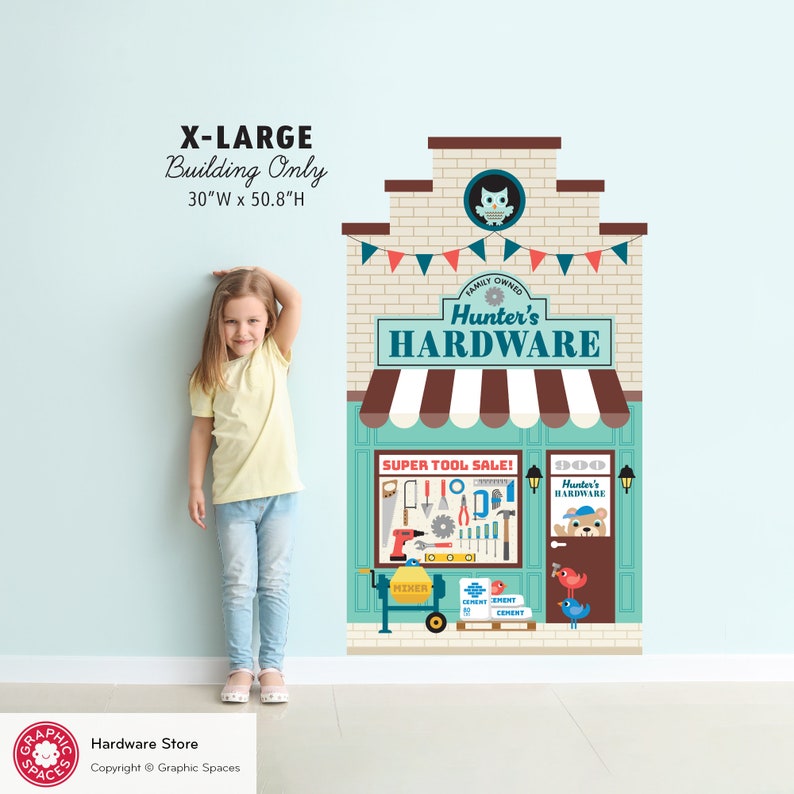 Hardware Store - Fabric Wall Decal - Happy Town Pretend Play ...