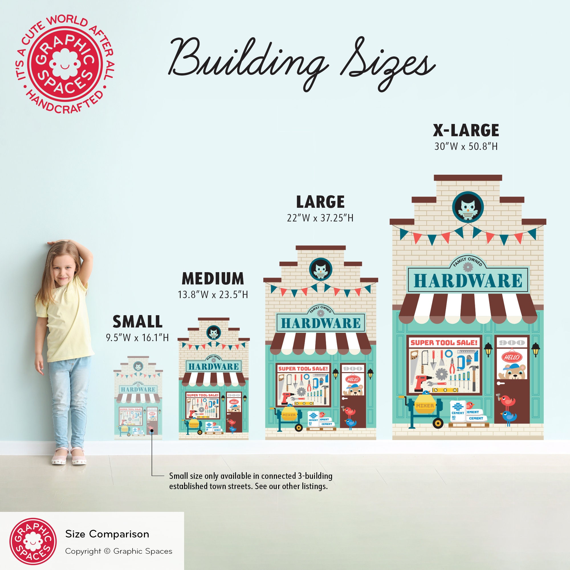 Hardware Store - Fabric Wall Decal - Happy Town Pretend Play ...