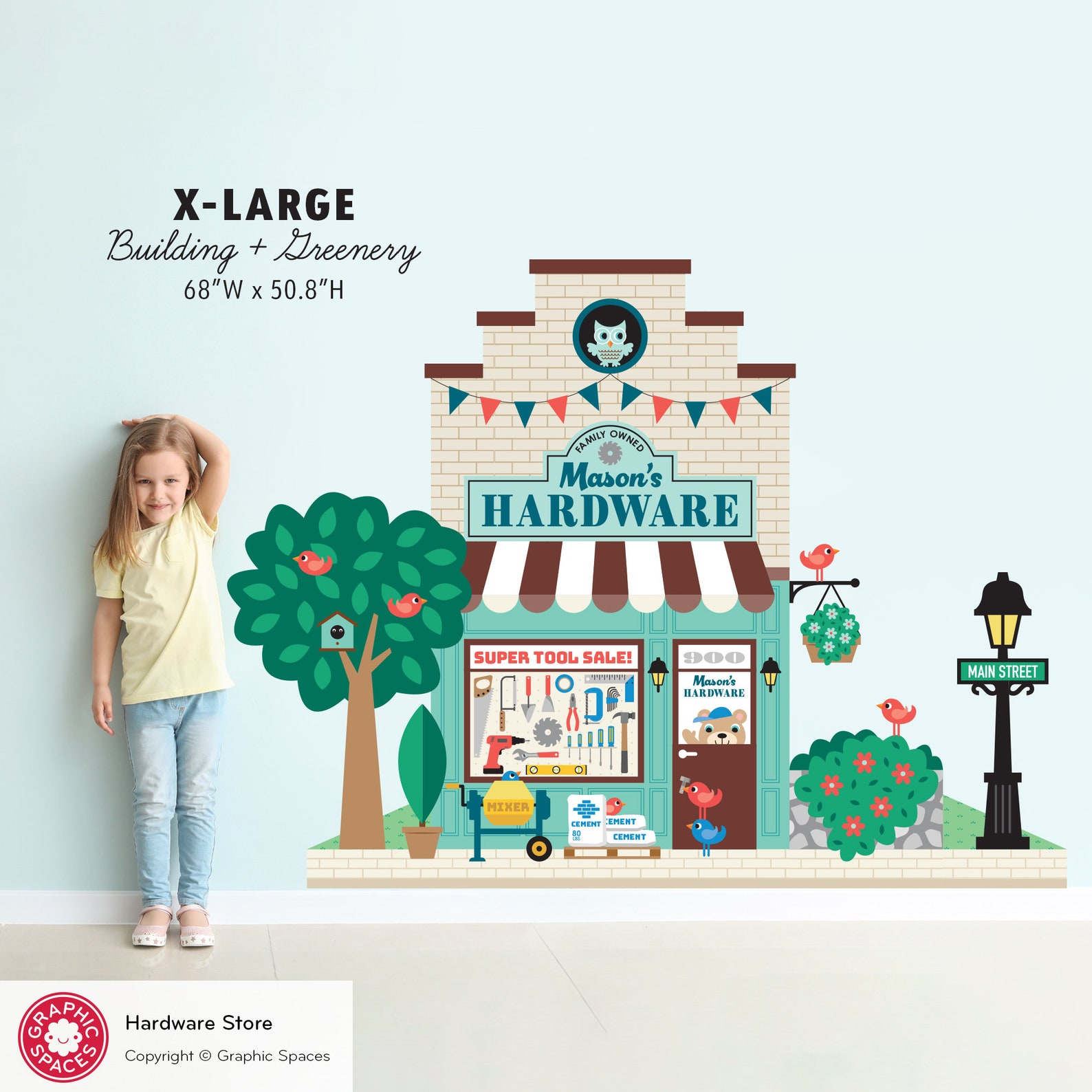 Hardware Store - Fabric Wall Decal - Happy Town Pretend Play ...