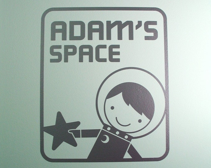 Space Boy Room Sign Vinyl Wall Decal - Etsy