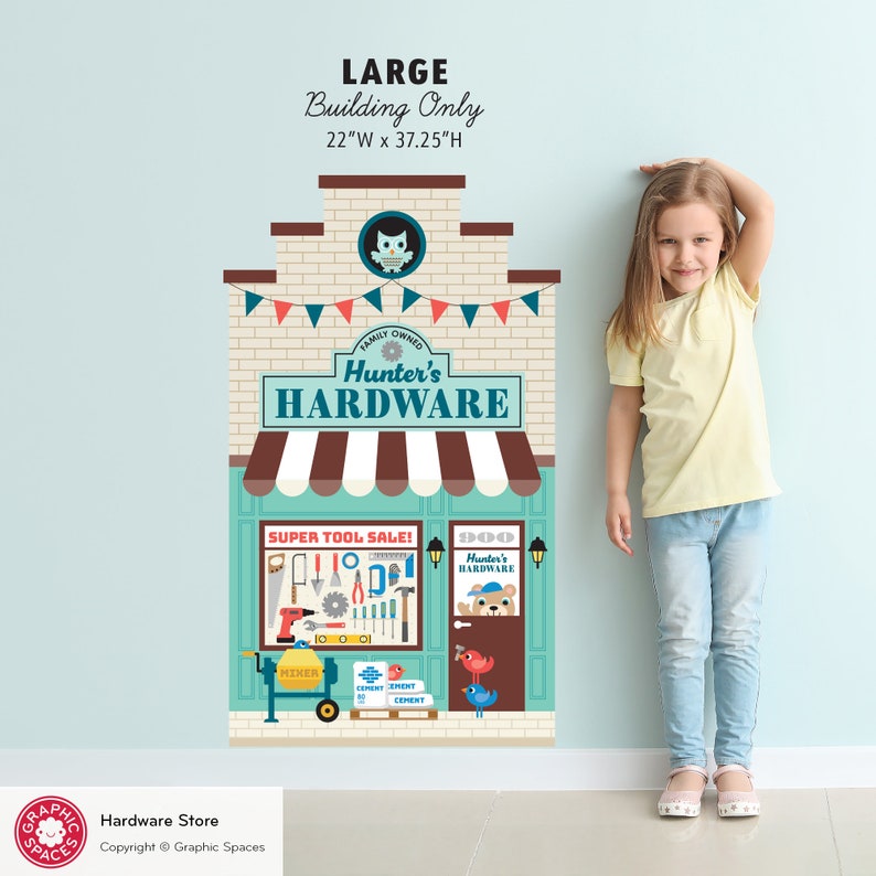 Hardware Store - Fabric Wall Decal - Happy Town Pretend Play ...