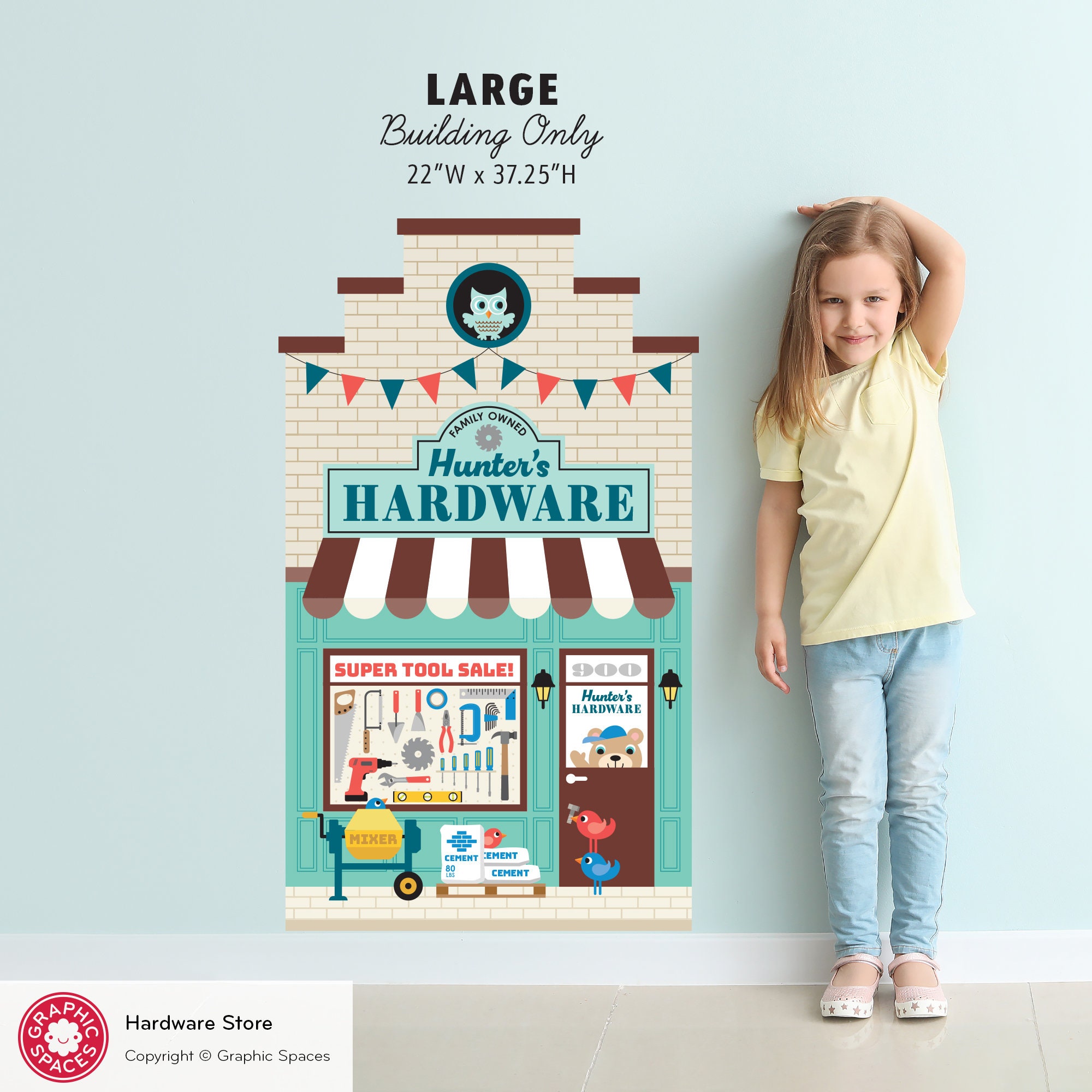 Hardware Store - Fabric Wall Decal - Happy Town Pretend Play ...