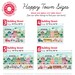 Happy Town WALLPAPER Mural 3 Building Shops, Village City Street ...