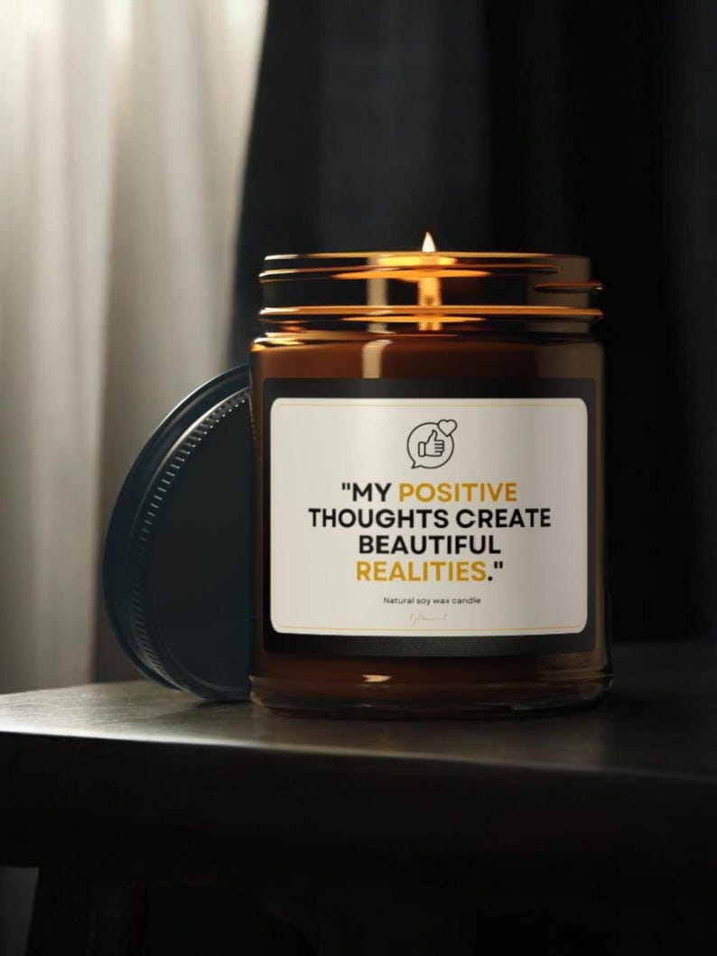 Mindset Candle, Motivational Aromatherapy Candle, Positive Thinking ...