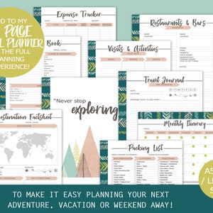 Printable Asia Travel Planner / Asian Vacation Planner Insert - Etsy