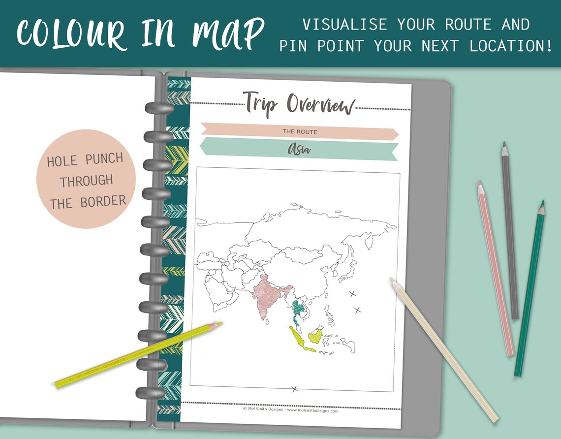 Printable Asia Travel Planner / Asian Vacation Planner Insert | Etsy