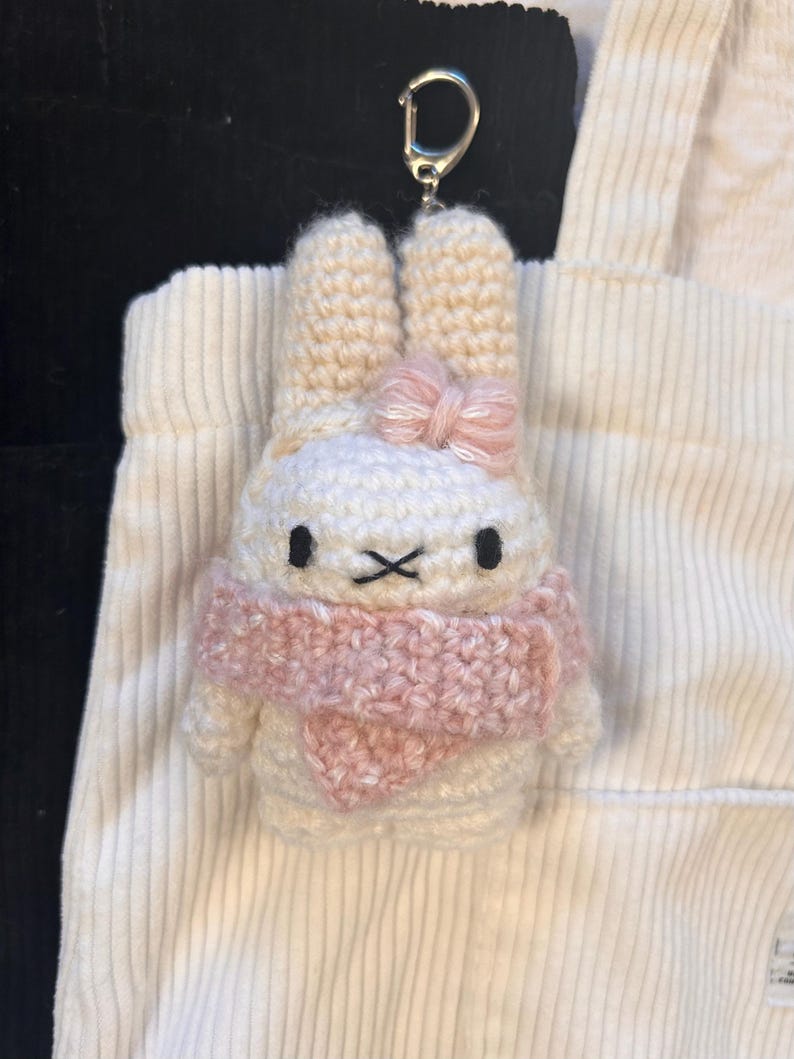 Crochet Winter Miffy Keychain - Etsy