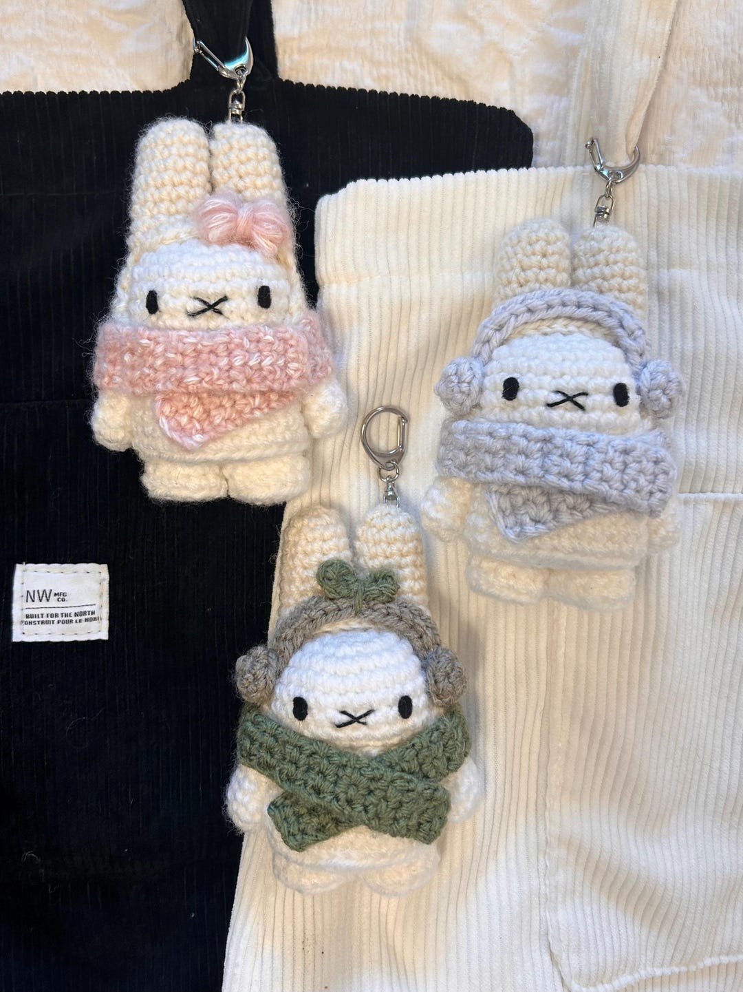 Crochet Winter Miffy Keychain - Etsy