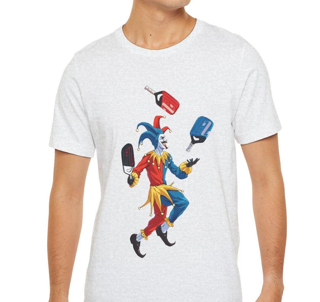 Pickleball Player Cotton T-shirt, Juggling Jester Graphic Tee - Etsy