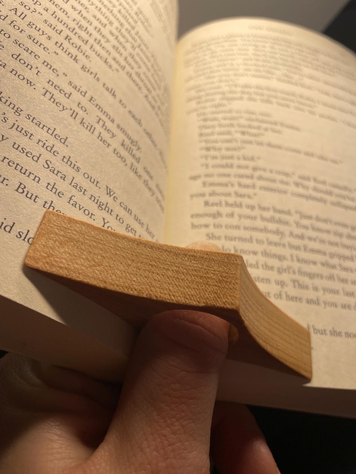 Handcrafted Wooden Page Holder: Book Lover Gift - Etsy