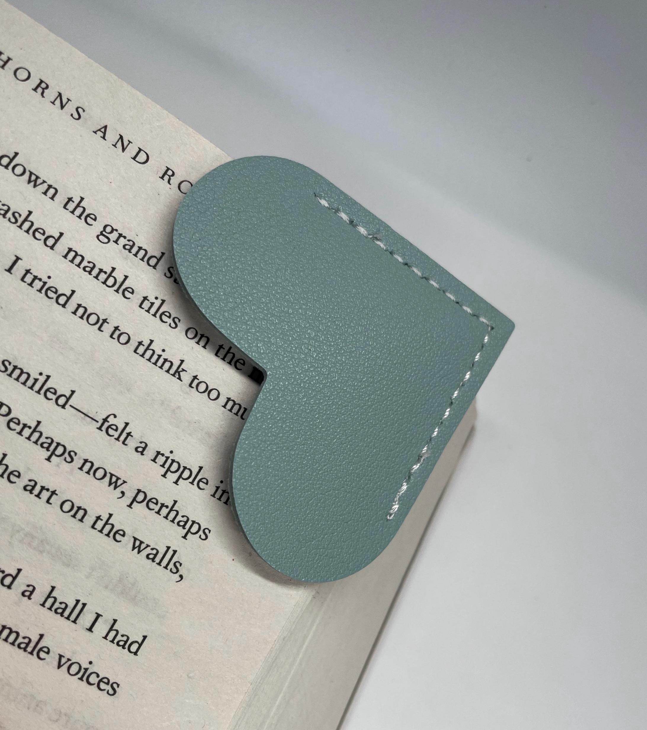 Handmade Leather Heart Corner Bookmark - Etsy