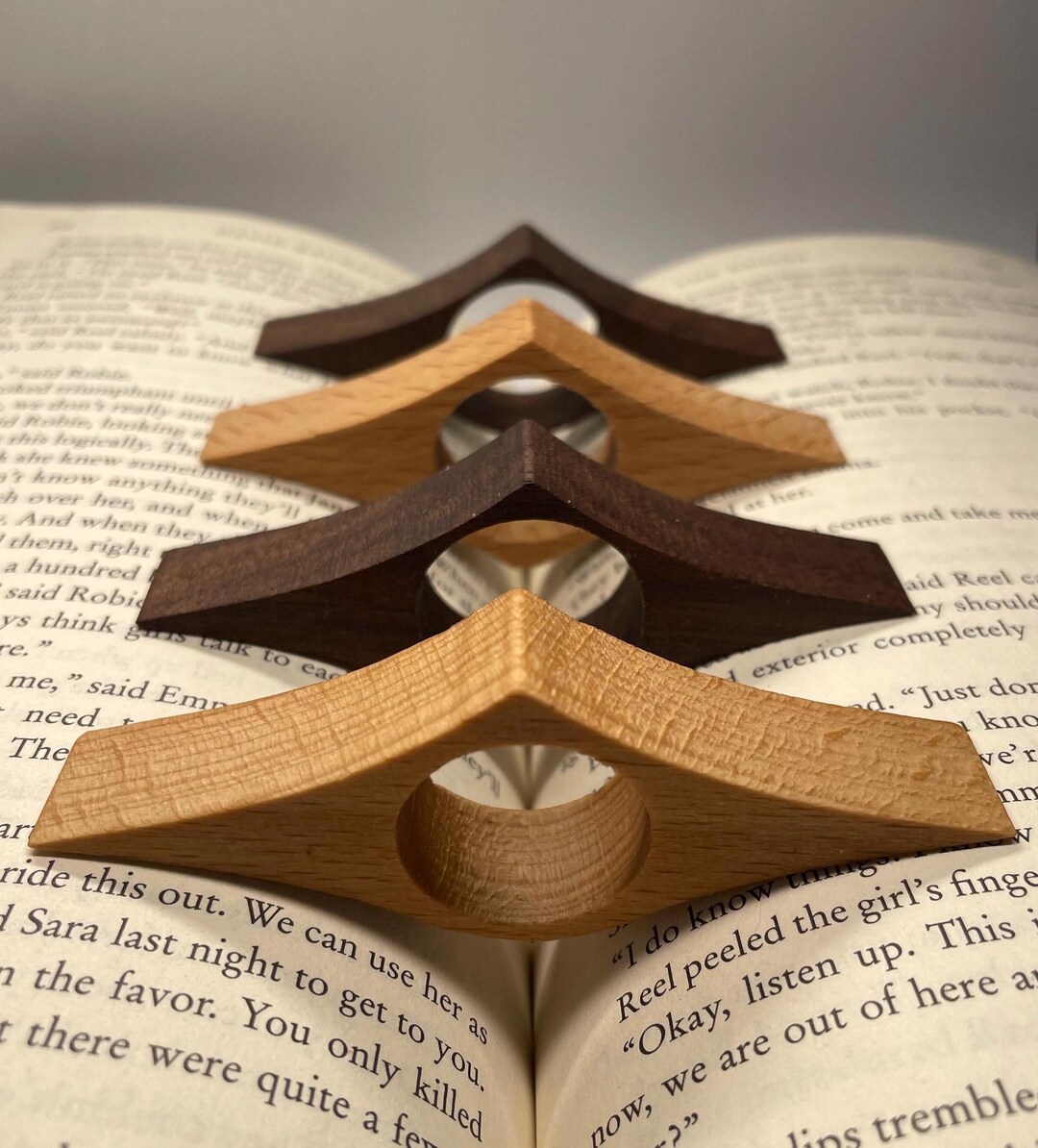 Handcrafted Wooden Page Holder: Book Lover Gift - Etsy