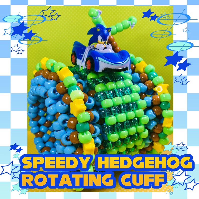 Speedy Hedgehog Rotating Kandi Cuff - Etsy