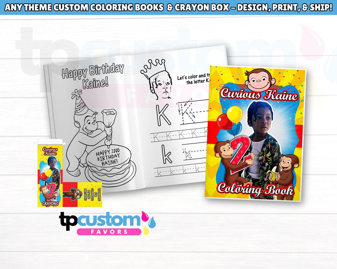 Custom Coloring Books, Personalized Coloring Pages, Birthday Party ...