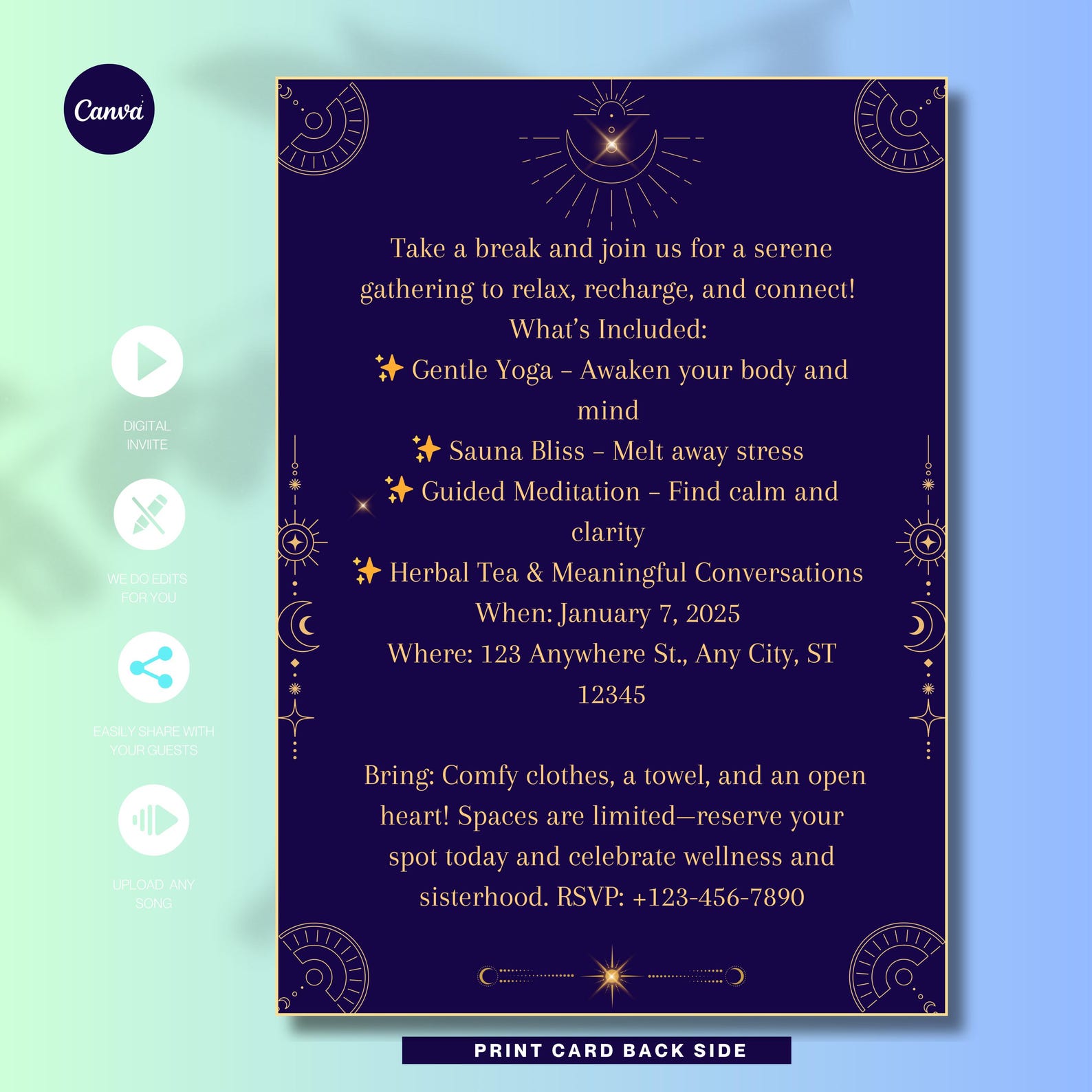 Wellness Retreat Template, Yoga Retreat, Women's Retreat, Digital Women ...