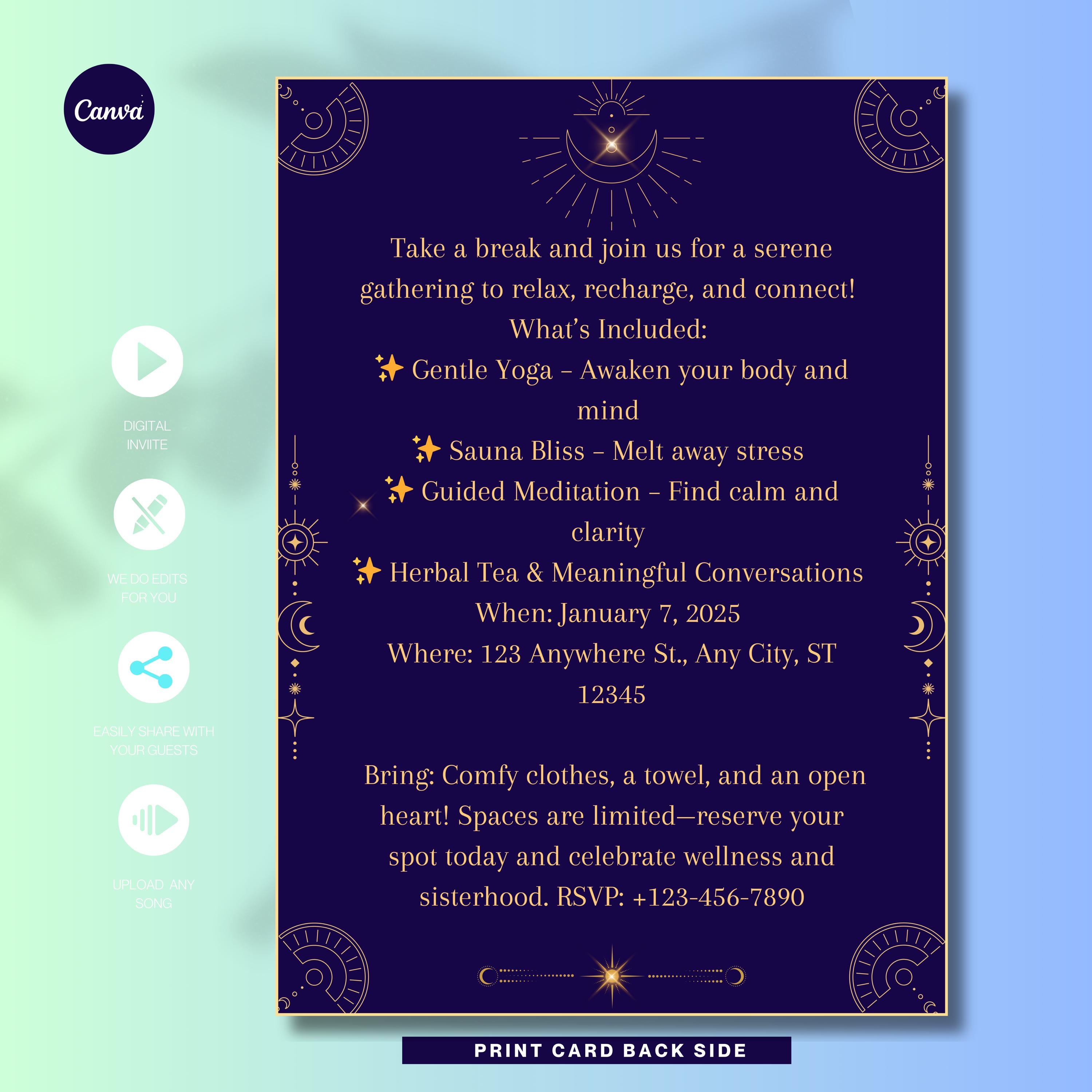 Wellness Retreat Template, Yoga Retreat, Women's Retreat, Digital Women ...
