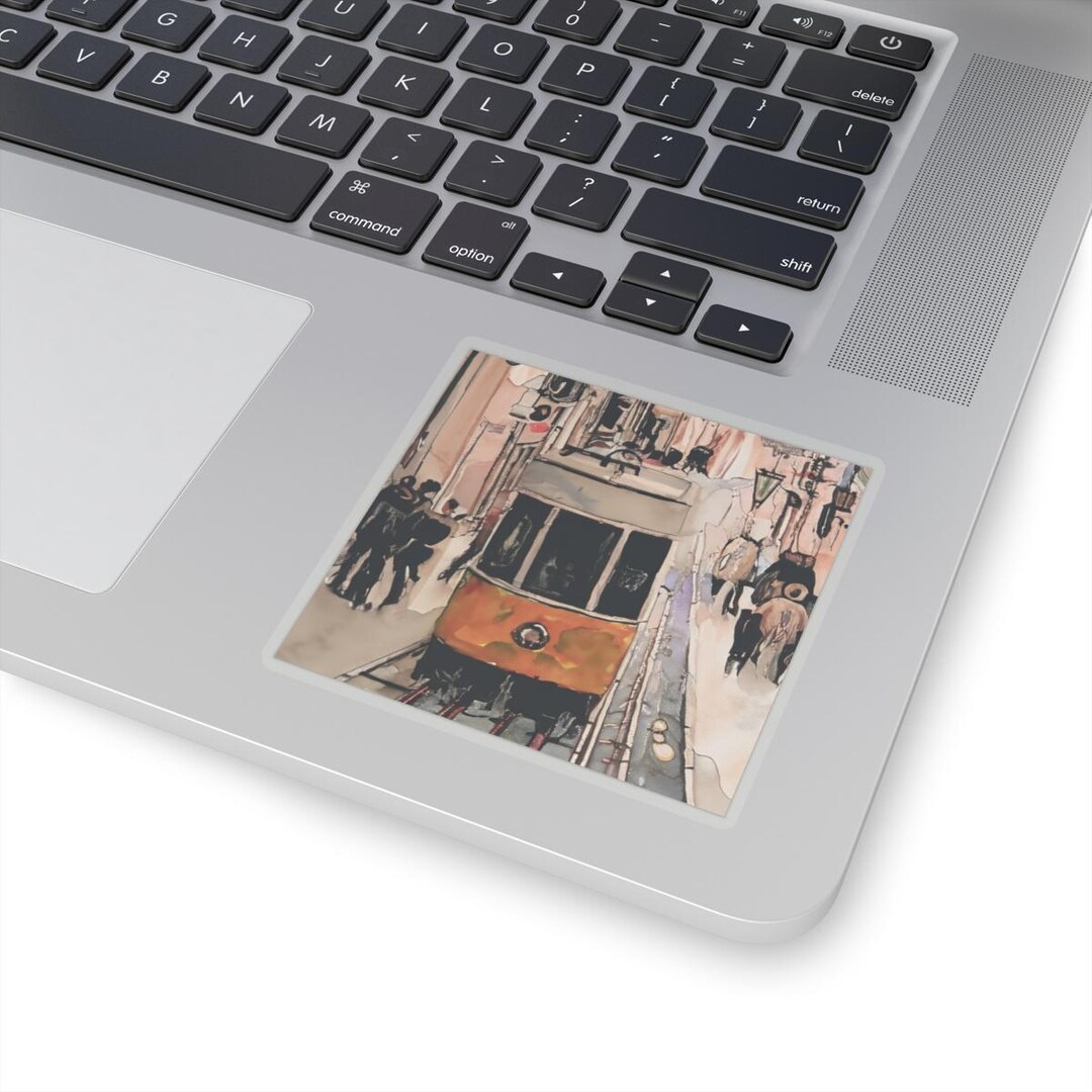 Lisbon Tramway Watercolor Stickers, Portugal Travel Decor Decals, Tram ...