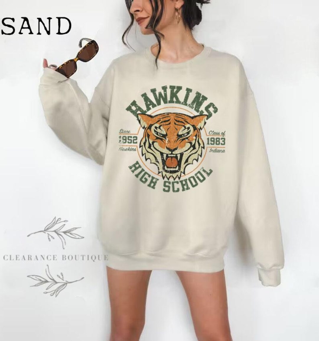 Hawkins High School Sweatshirt Hawkins Tiger Sweatshirt - Etsy