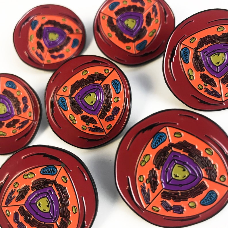 Plant & Animal Cell Pin Set - Soft Enamel Collector Art Science Pin - Etsy