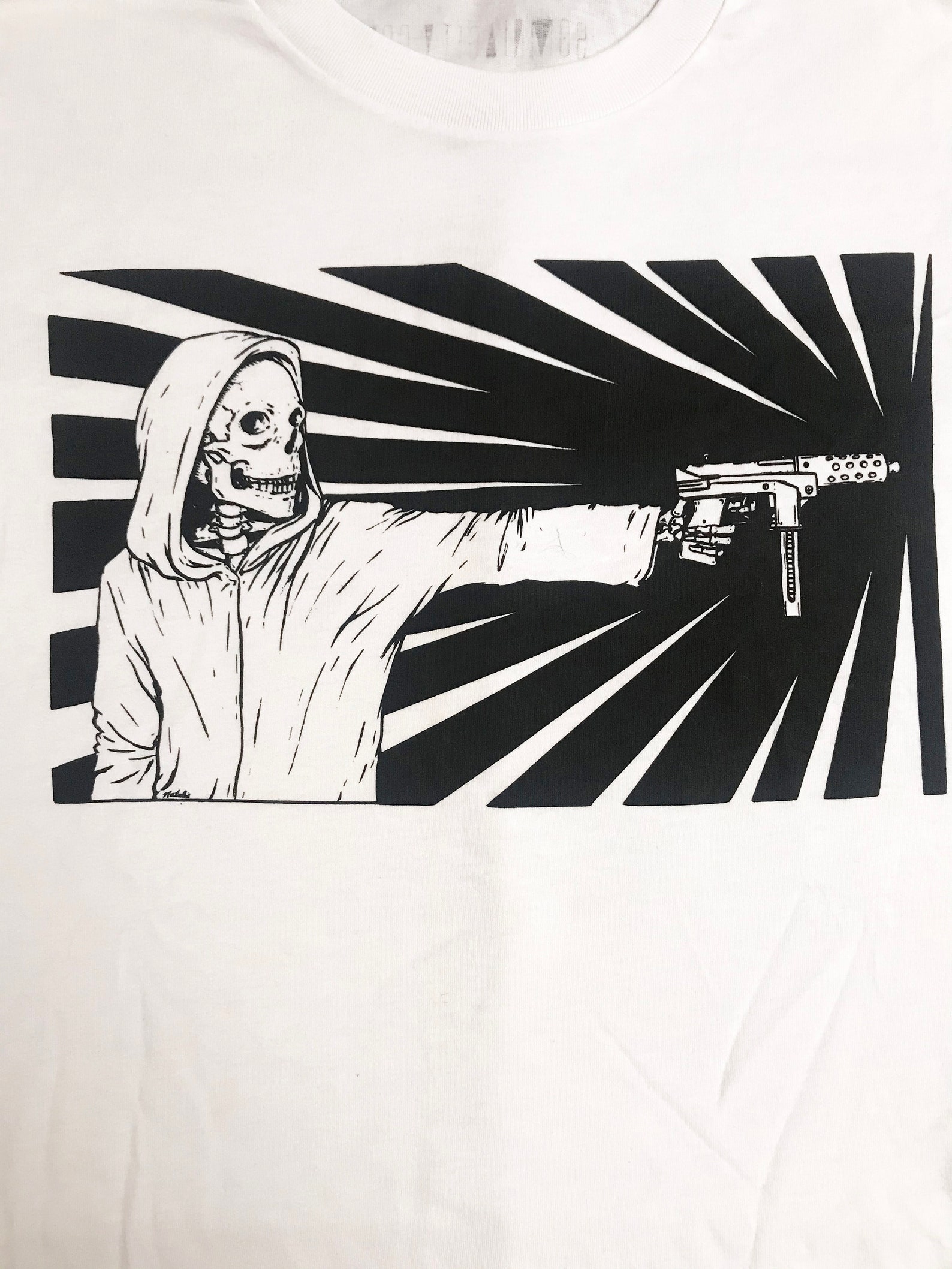Grim Reaper Tech 9 Gun T-Shirt Original silk-screened design | Etsy