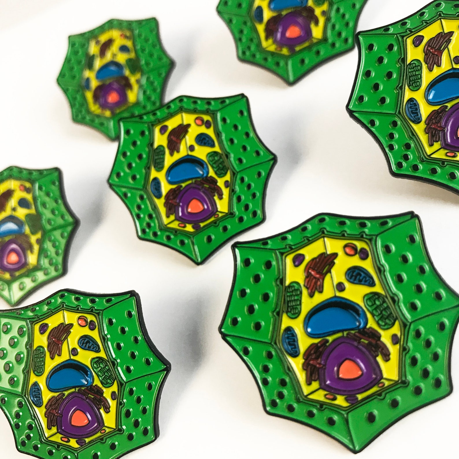 Plant & Animal Cell Pin Set - Soft Enamel Collector Art Science Pin - Etsy