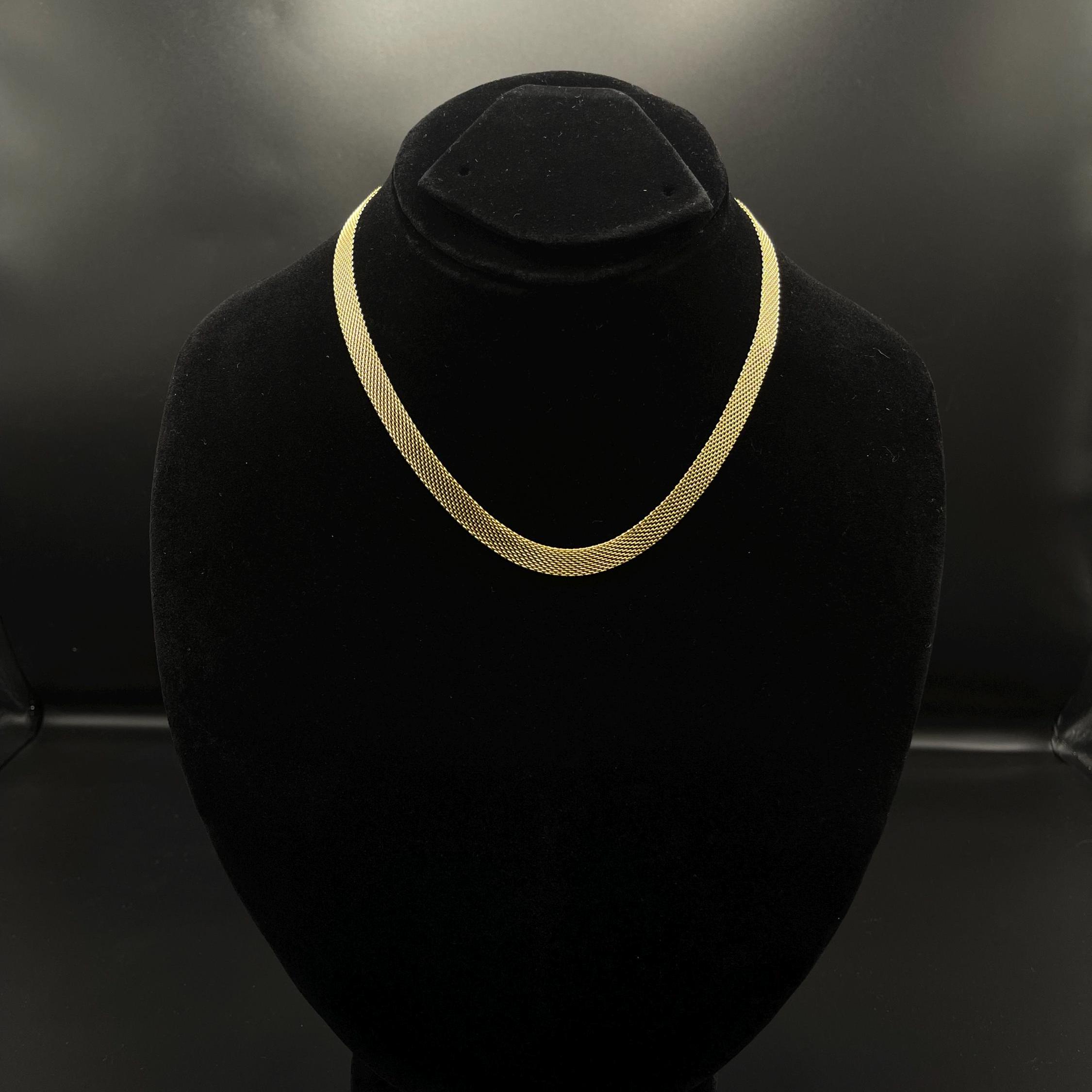 Mesh Choker Neck Chain 14k Gold Plated Necklace for Women | High ...