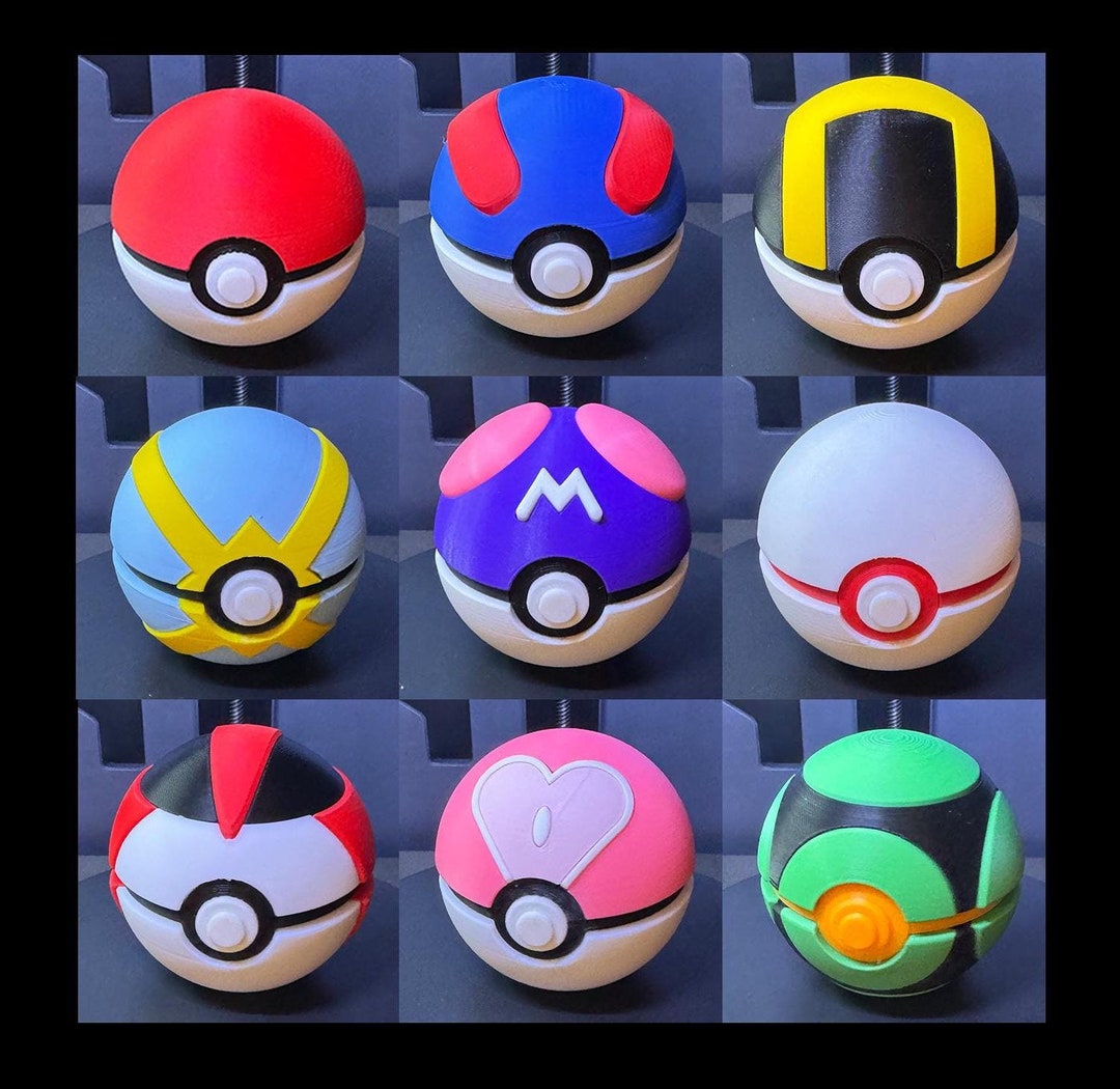 Pokéball Prop- All In-game Balls- N3D Designed, 3D Printed Pokéball ...